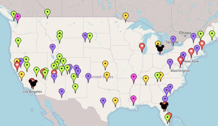 20 Por Tourist Attractions In The Usa Map - Infoupdate.org